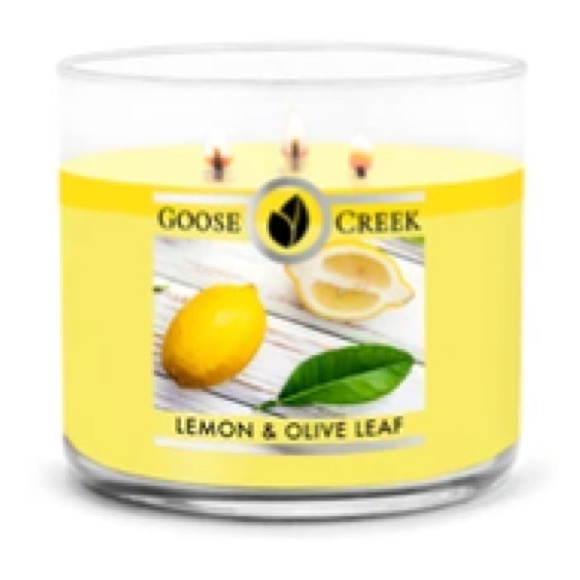 Goose Creek | Accents | Gc Lemon Olive Leaf 3wick Candle New | Poshmark